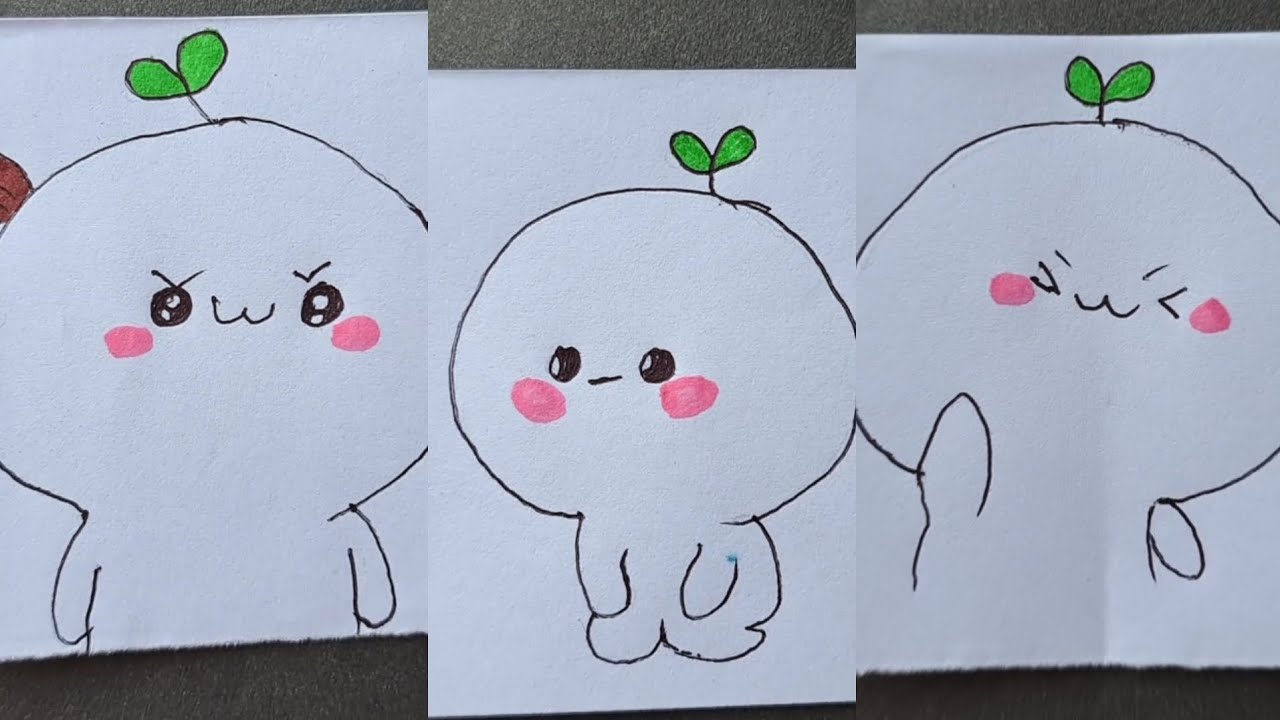 Cute Sticker drawing Step by Step | Easy Sticker drawing | Easy drawing ...
