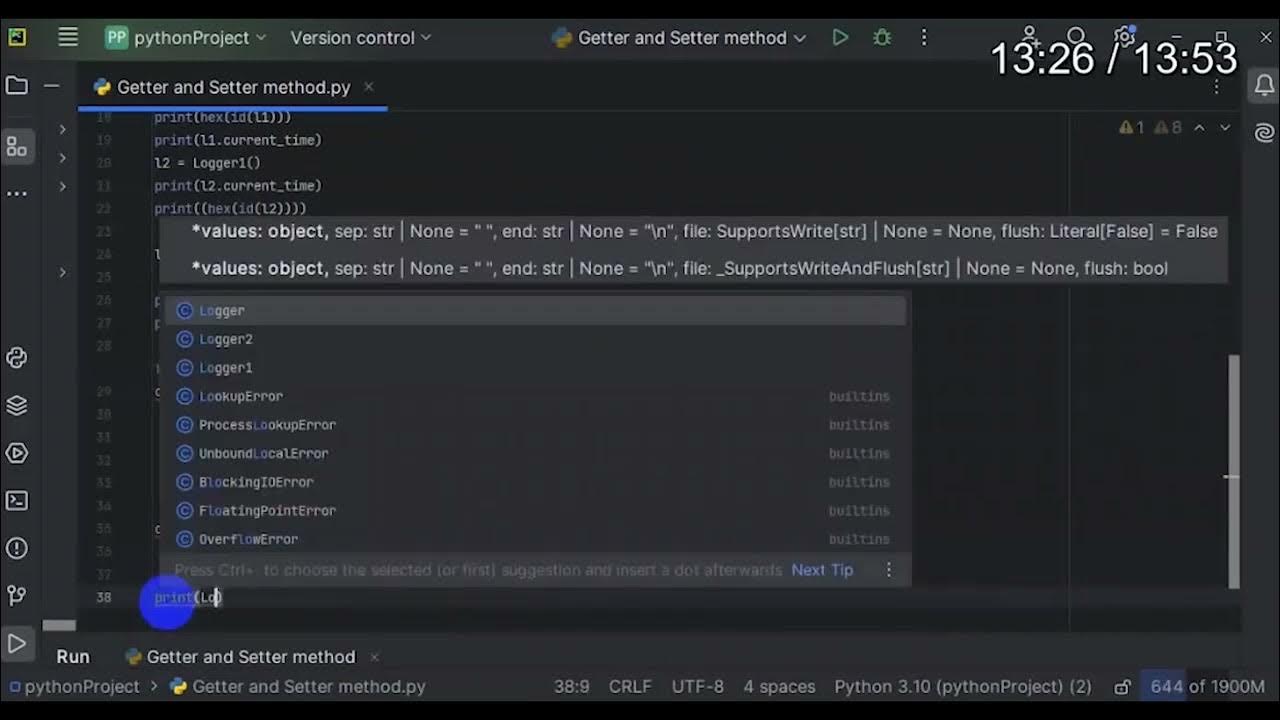 P4ep85 Getters And Setters Coding In Python Object Oriented Programming