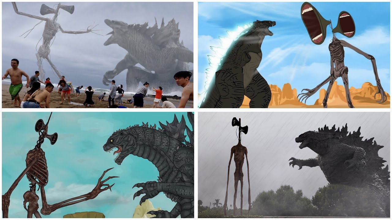 All Siren Head Monsters In Real Life Vs Godzilla - YouTube