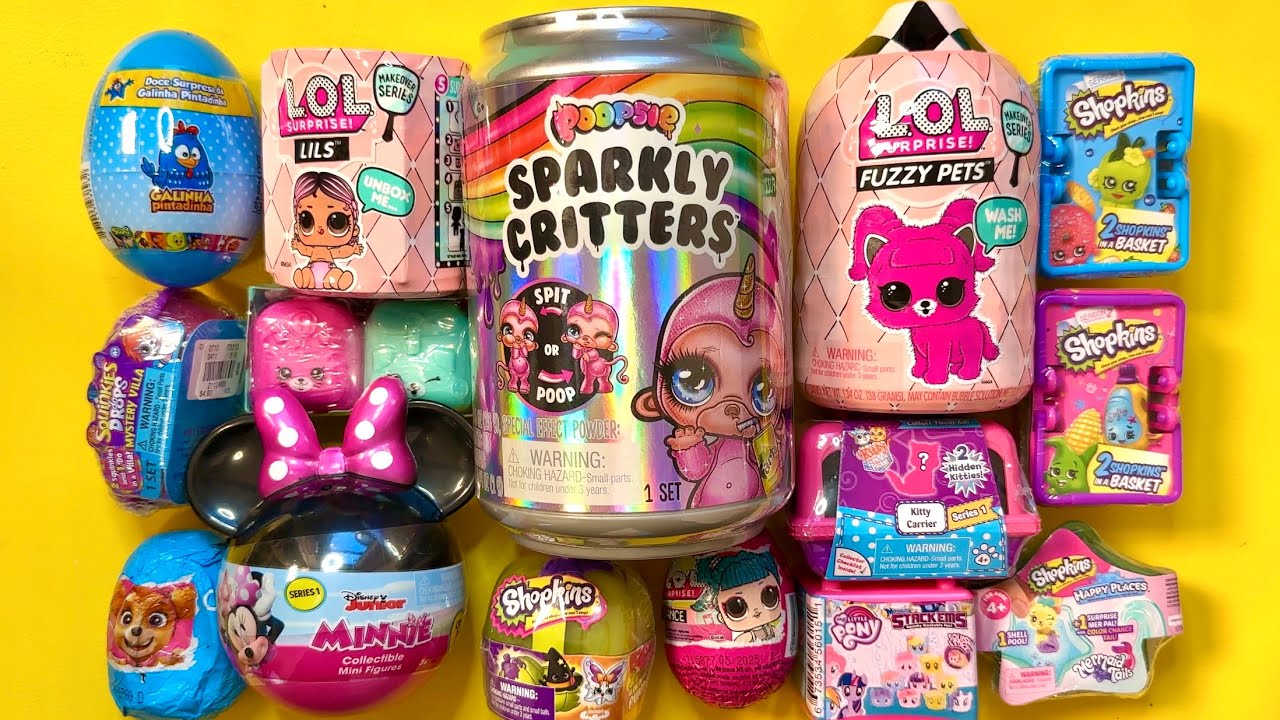 Unboxing SPARKLY CRITTERS , LOL and Baby Surprise Toys NO Talking Video ...