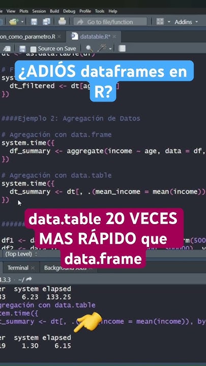 DataTable APLASTA a DataFrame en RStudio 🤯 - YouTube