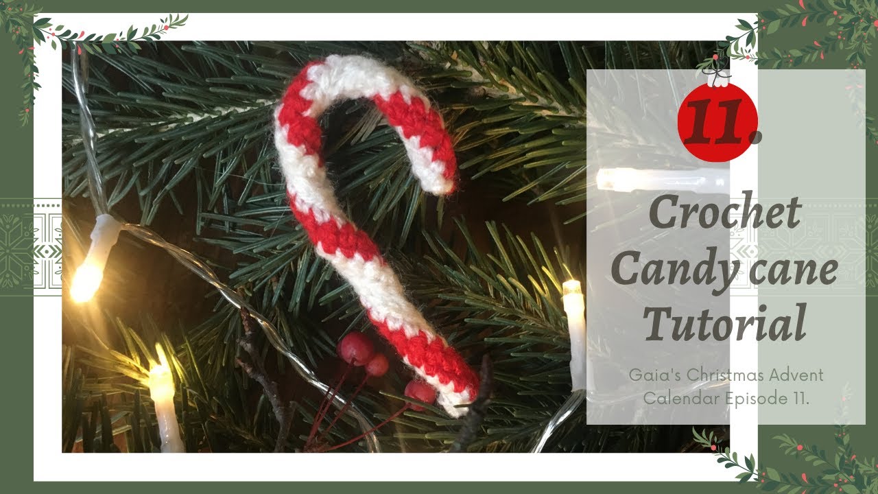 Crochet candy cane tutorial - YouTube