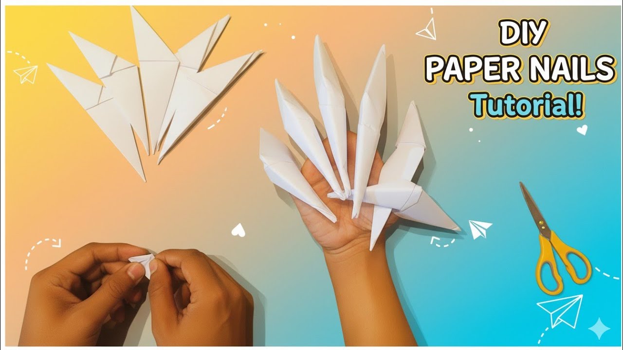 DIY PAPER NAILS TUTORIAL! | DIOSHINNE ARTS - YouTube