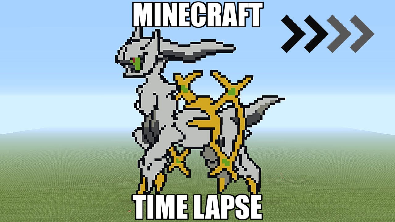 Minecraft Pixel Art Time Lapse - Arceus - YouTube