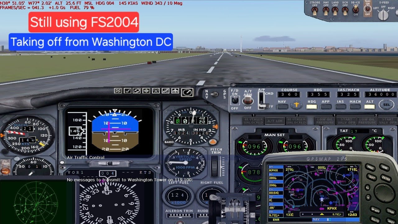 FS2004: Taking off from Ronald Reagan Washington (DCA / KDCA) #fs2004 #ronaldreagan #washington ...