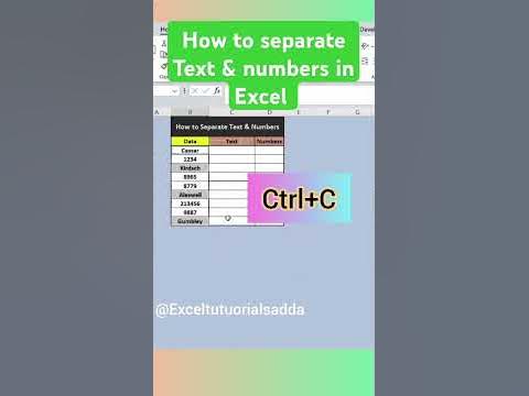 How to separate text & numbers in Microsoft Excel #trending #shorts #Excelshorts #Msexcel - YouTube