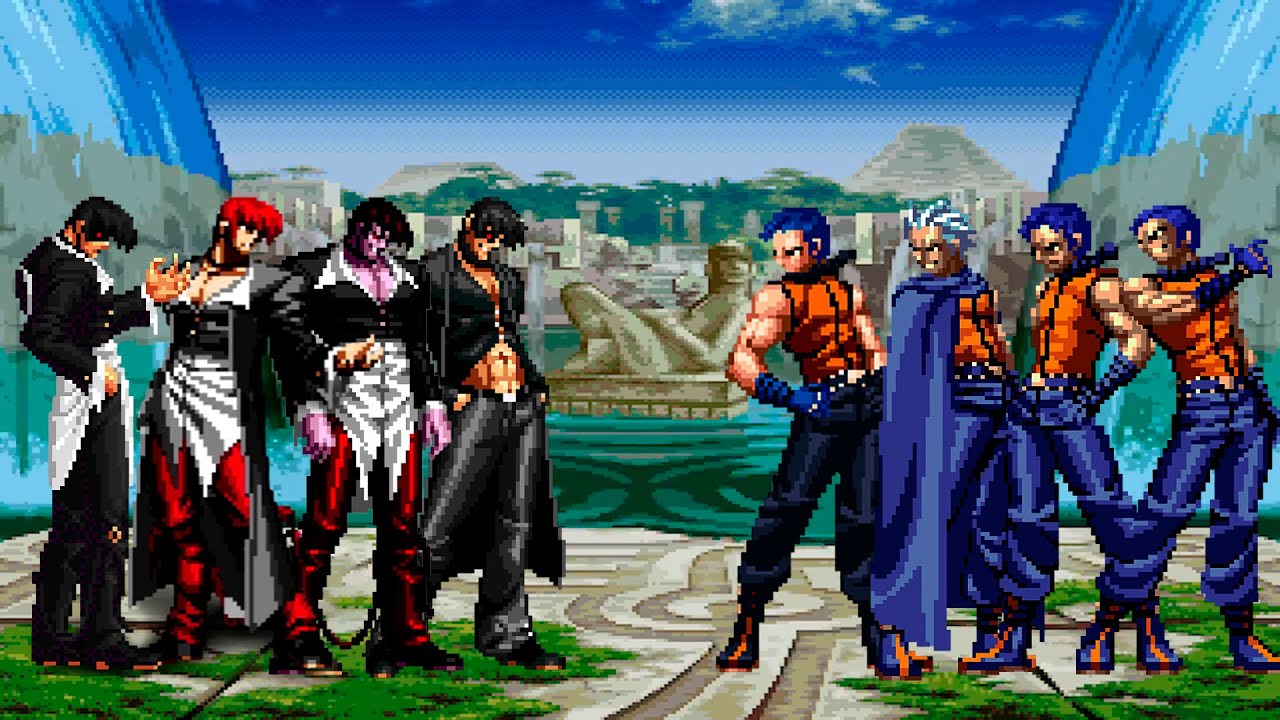 [KOF Mugen] Iori Yagami Team vs K9999 Team - YouTube