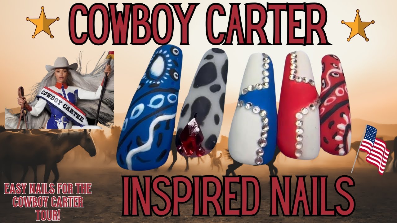 COWBOY CARTER CONCERT NAILS | Easy Beyonce Tour Nails - YouTube