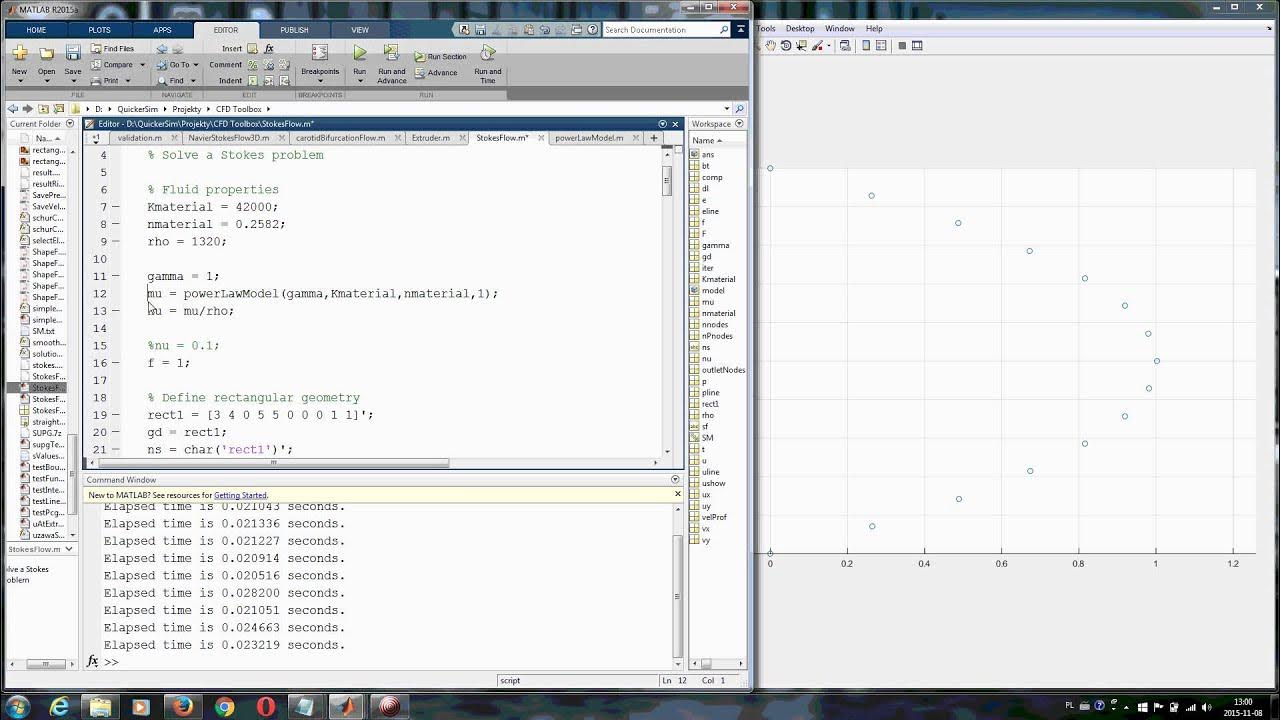 QuickerSim CFD Toolbox for MATLAB® - Non-Newtonian Fluid Simulation - YouTube
