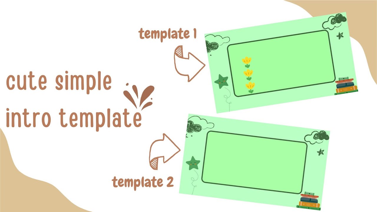 cute simple aesthetic intro template | soft green | - YouTube