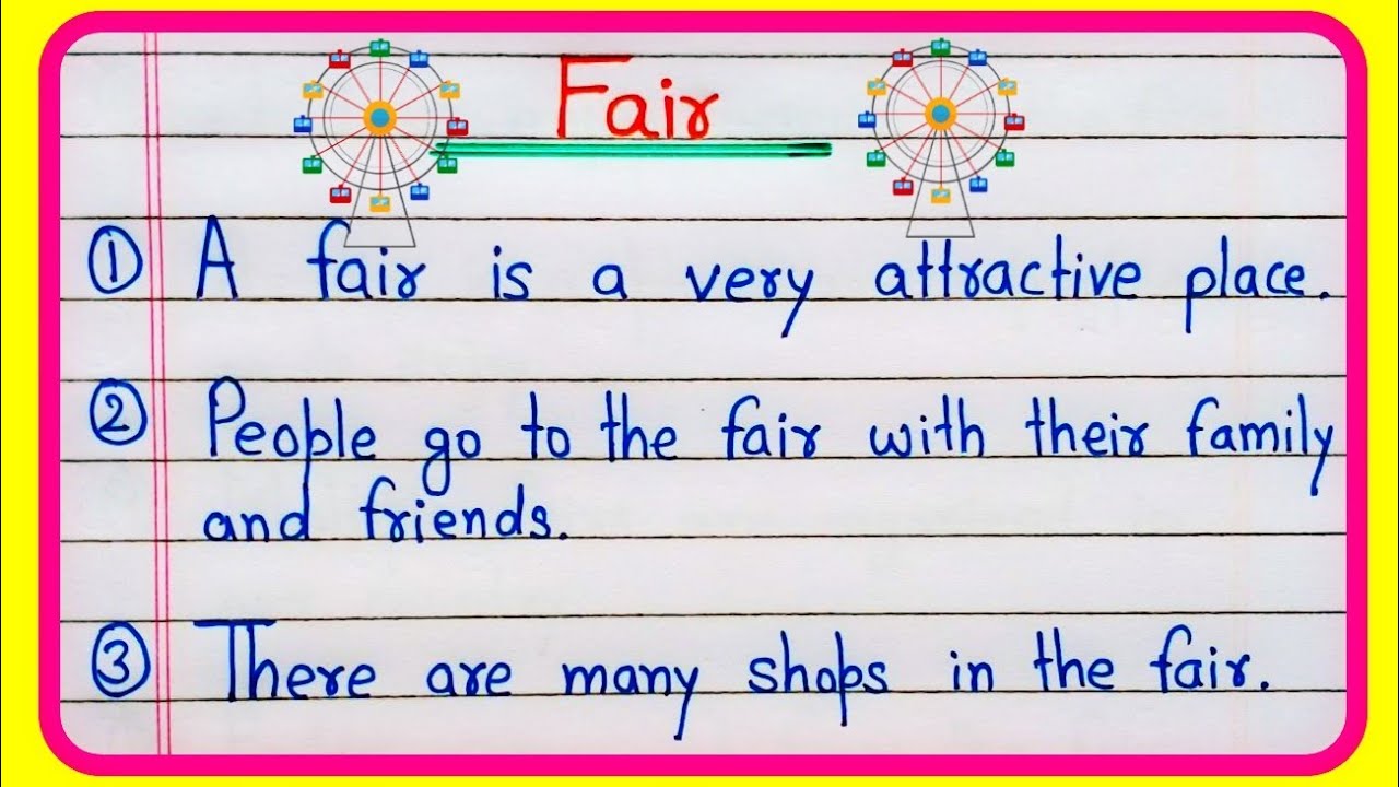 Essay on fair | 10 lines on fair in English | Essay on the fair in ...