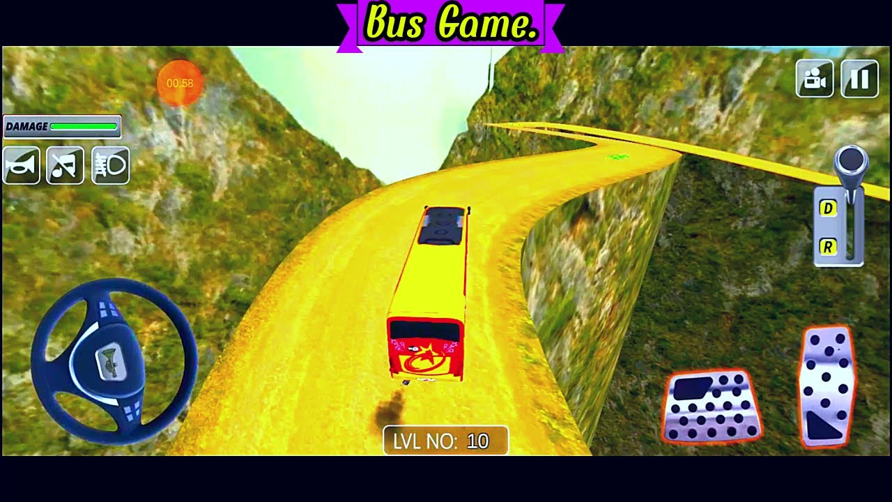 Impossible Bus Driving Game| Bus Simulator Game| Bus Dangerous Turning ...