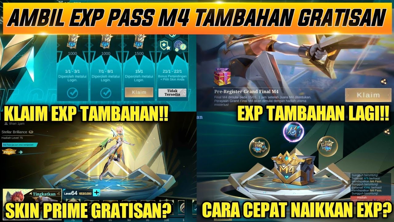 PERUBAHAN MISI EXP M4 TANGGAL 16 | LOGIN AMBIL TAMBAHAN EXP PASS GRATIS ...