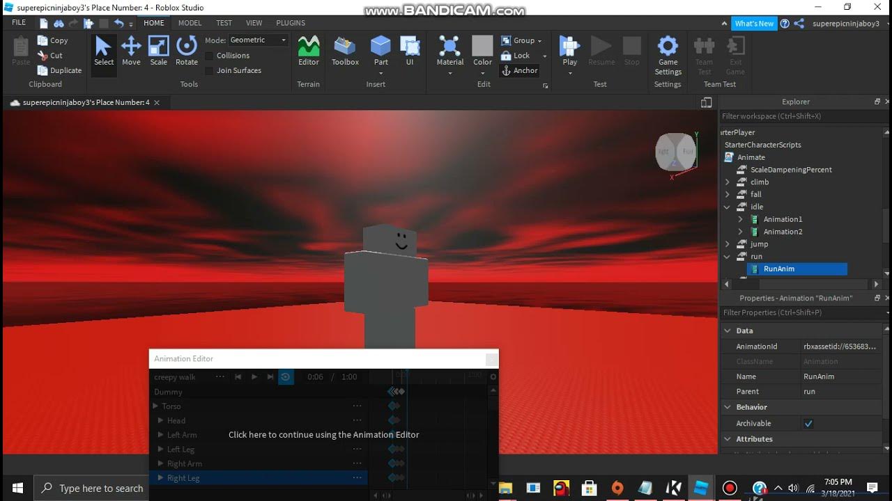 roblox studio animation - YouTube