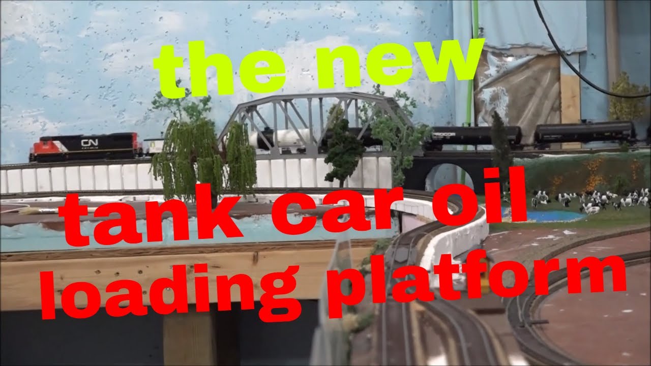 switching, tank car oil platforms on the layout, - YouTube