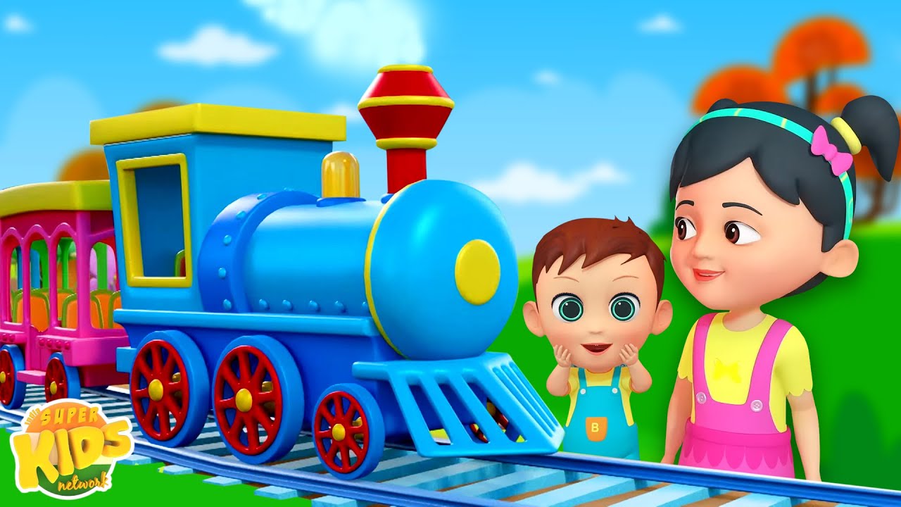 Rail Gadi Kids Song, रेल गाड़ी, Hindi Poem and Nursery Rhymes for ...