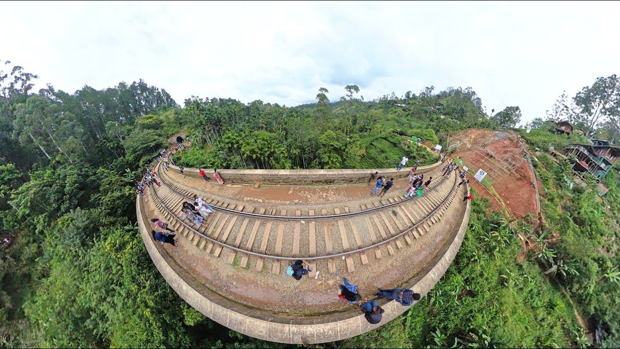 🇱🇰360°Ella, Sri Lanka: On Nine Arches Bridge 斯里蘭卡 埃拉 九拱橋 දෙමෝදර ආරුක්කු ...