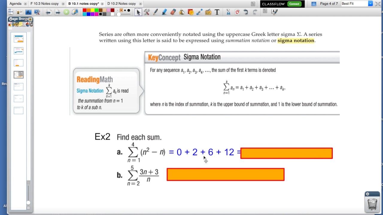 10 1 Video Notes Sequences, Series, Sigma Notation - YouTube