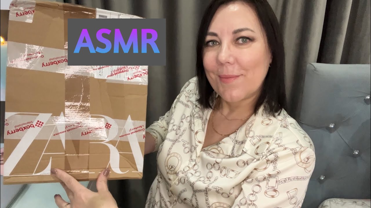 ASMR😴МУРАШЕЧНАЯ РАСПАКОВКА ZARA🤩ЛЕТНИЙ ТРЕНЧ ZARA/ ВПЕРВЫЕ ЗАКАЗАЛА ЧЕРЕЗ БАЙЕРА!/ Звуки ткани ...