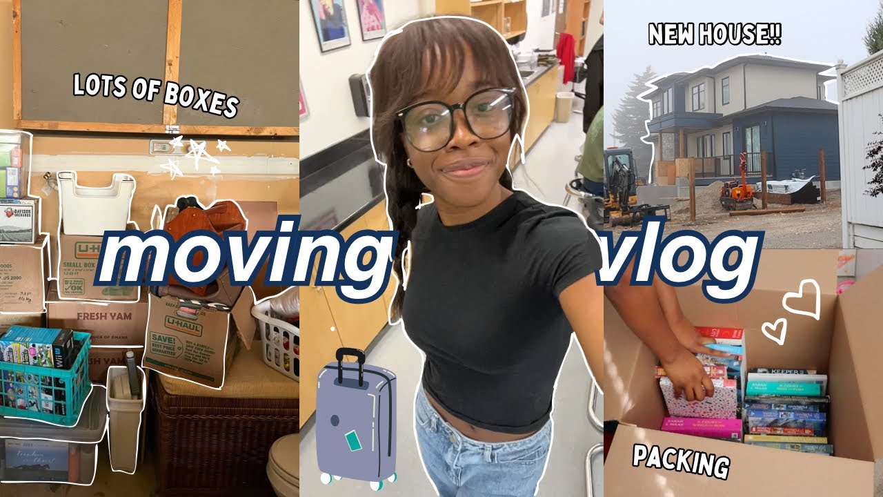 MOVING VLOG #1 | packing up + seeing the new house 🏠 - YouTube