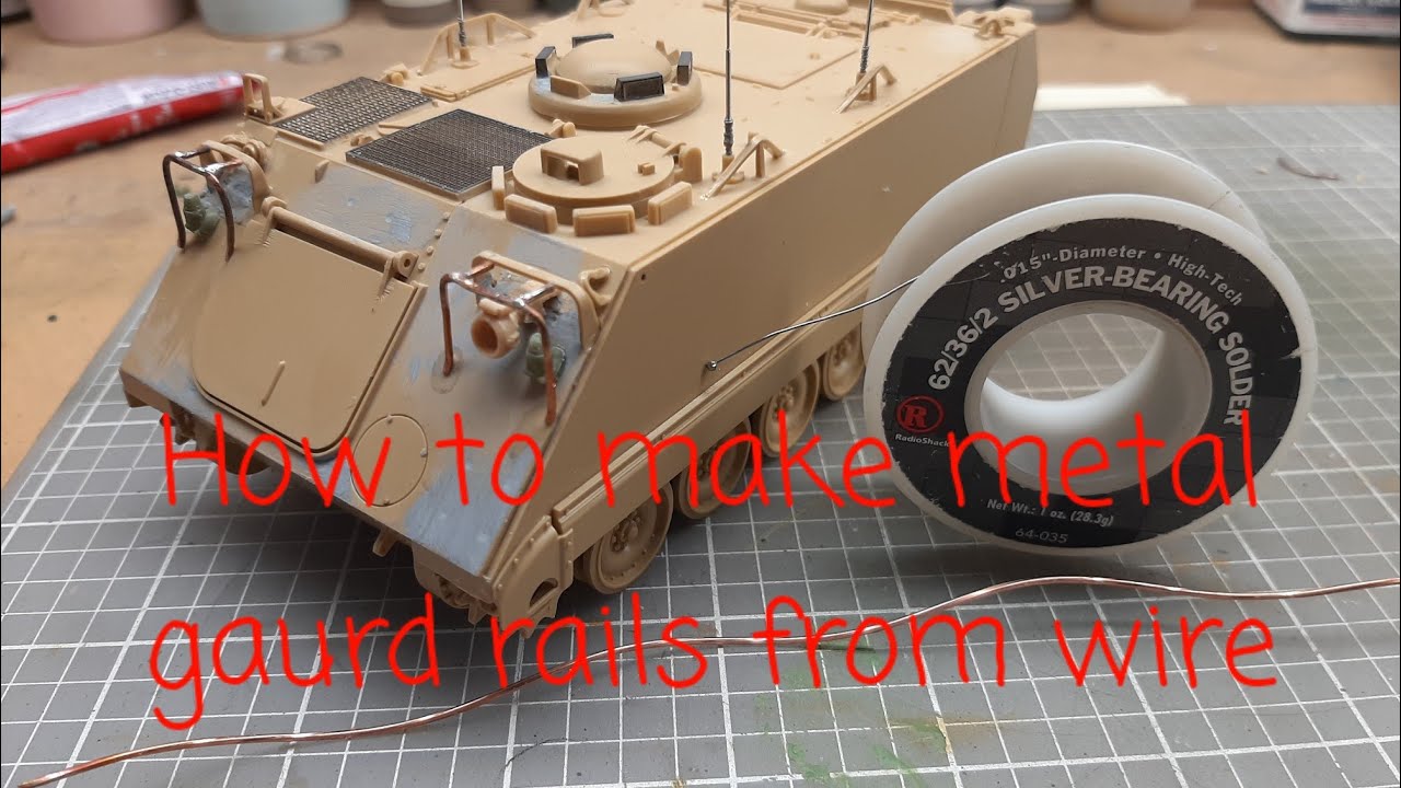 How to make metal wire gaurd rails for Plastic models (video #38) - YouTube