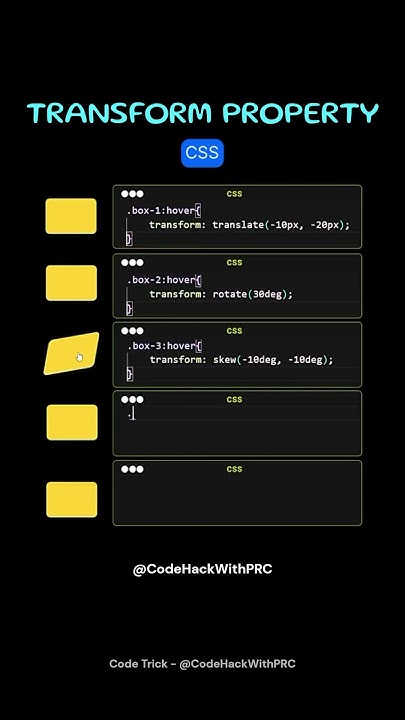 Css Transform Property Html Css Shorts Coding Javascript