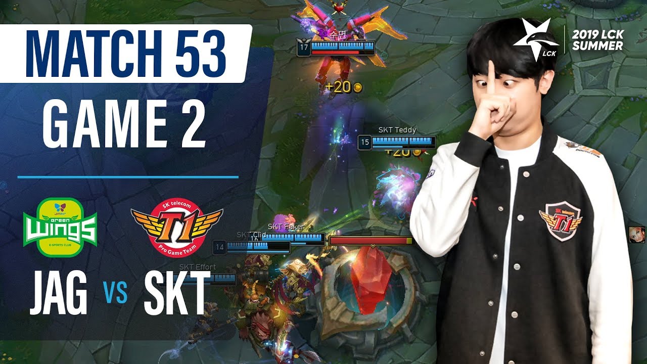 상황보는중 | 진에어 vs SKT H/L 07.19 | 2019 LCK 서머 - YouTube