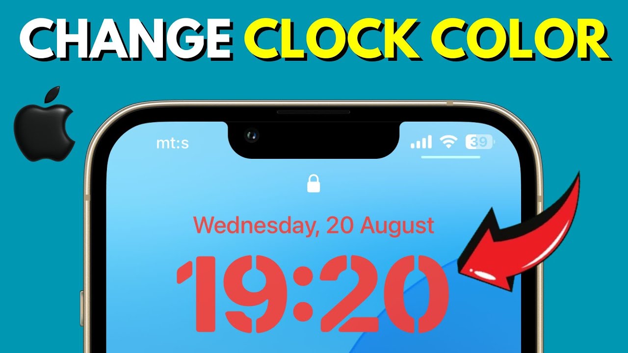 How to Change the Clock Color on iPhone Lock Screen - YouTube