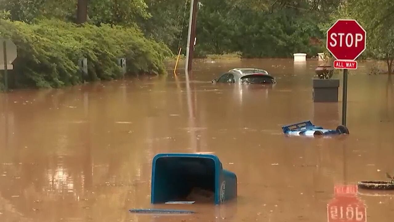 Atlanta's Buckhead neighborhood hit hard by Hurricane Helene - YouTube