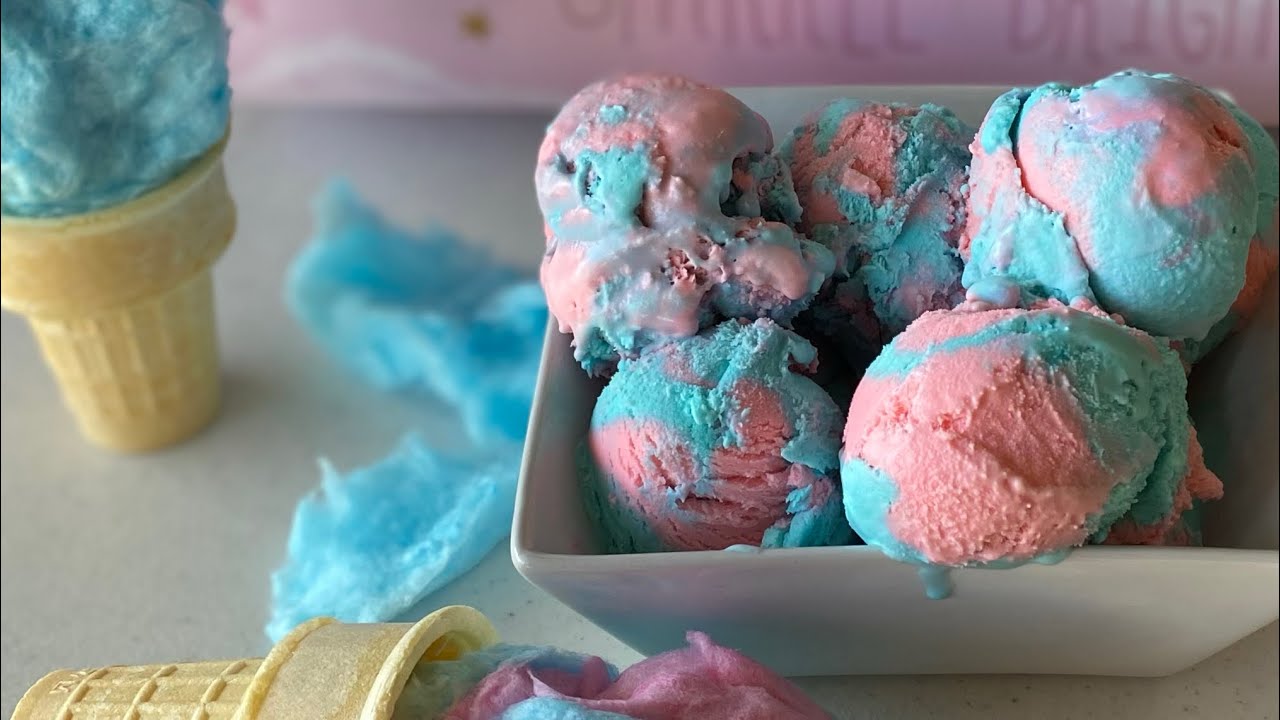 Cotton Candy Ice Cream | Homemade 3 ingredients Cotton Candy Ice Cream ...