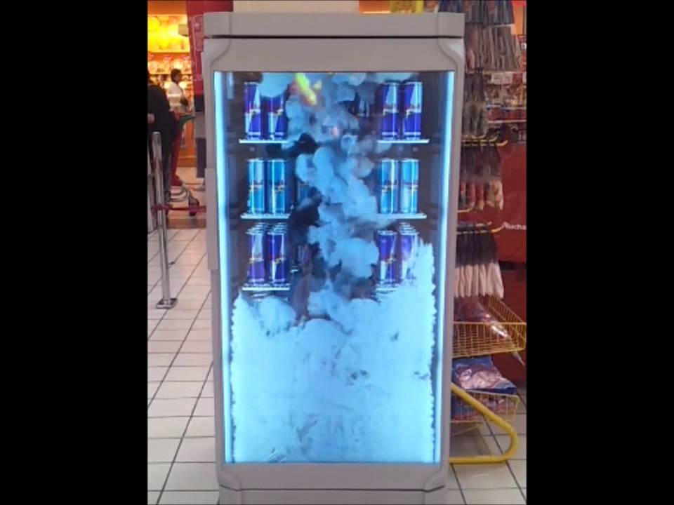 Nevera con pantalla led de Red Bull - YouTube