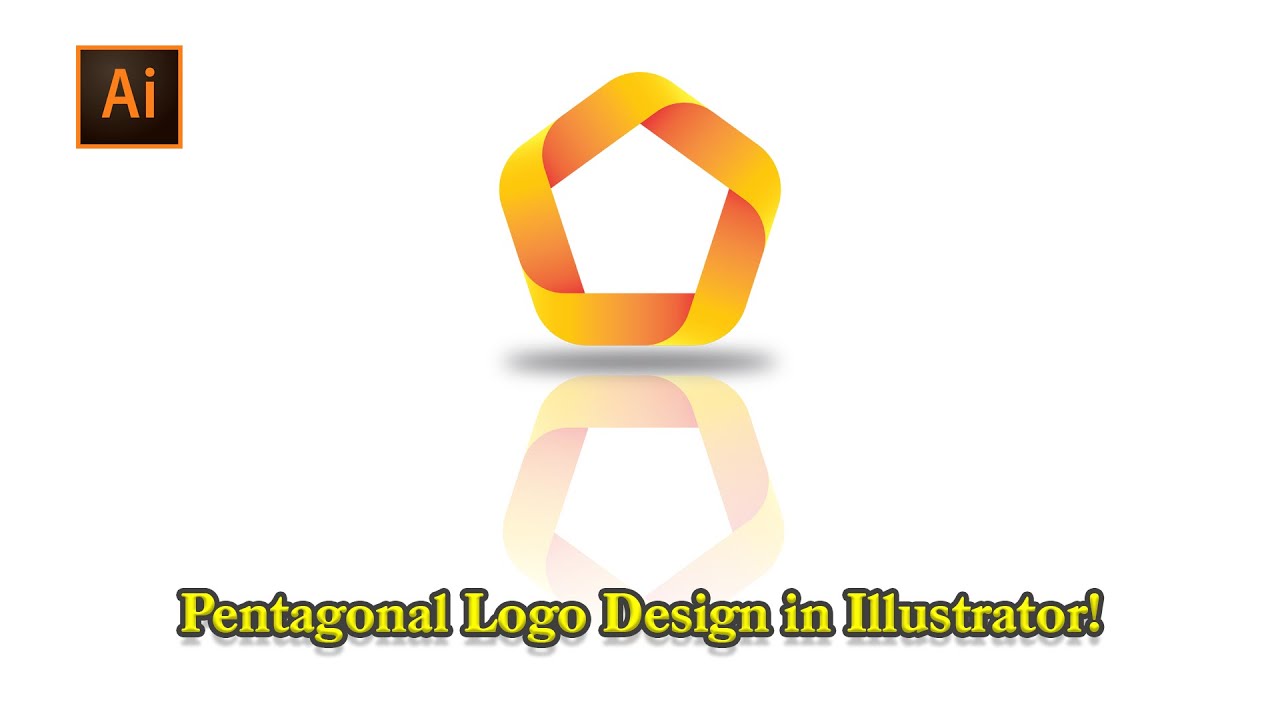 Pentagonal Shape Logo Design in Adobe Illustrator! - YouTube