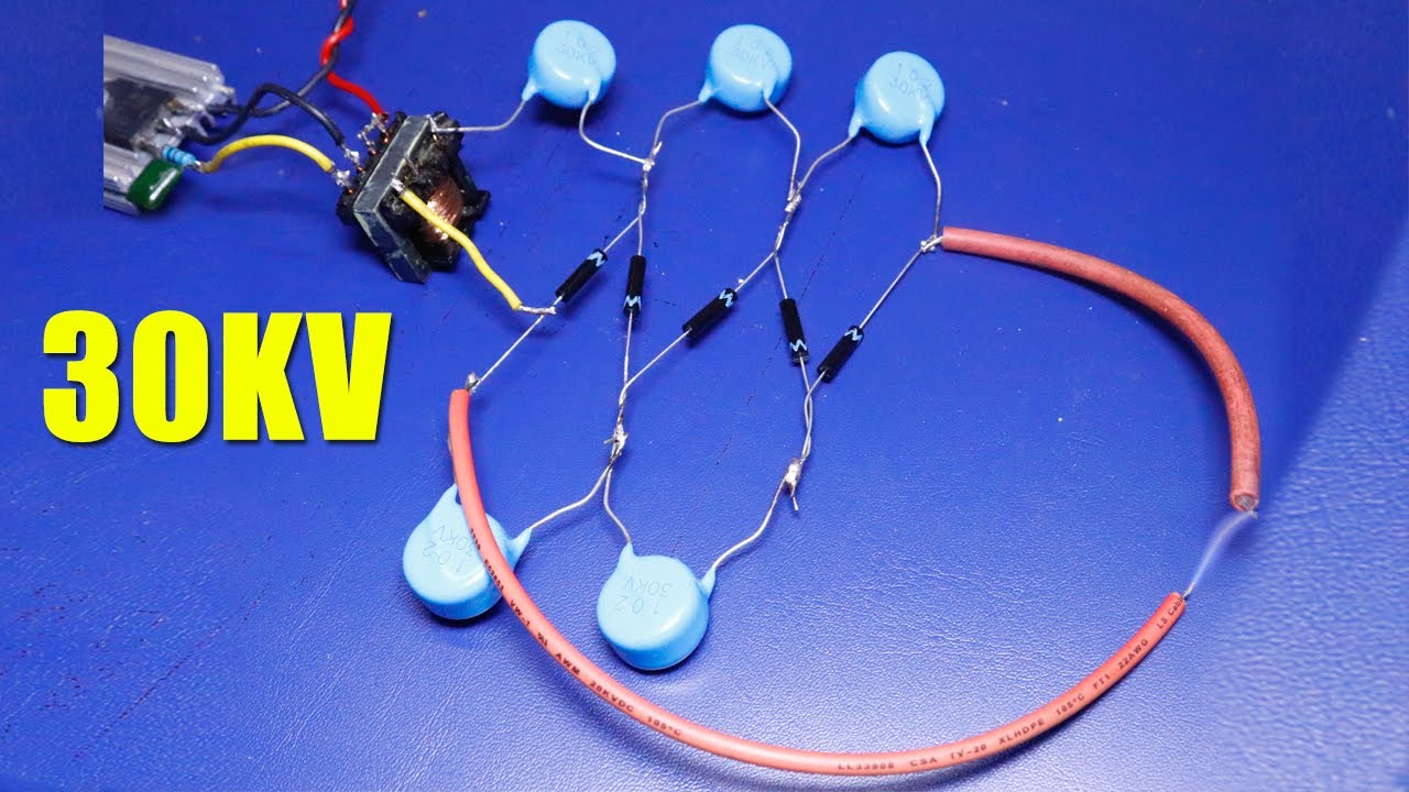 Make high voltage using Capacitor 30KV and Diode HV Rectifier 2CL77 ...