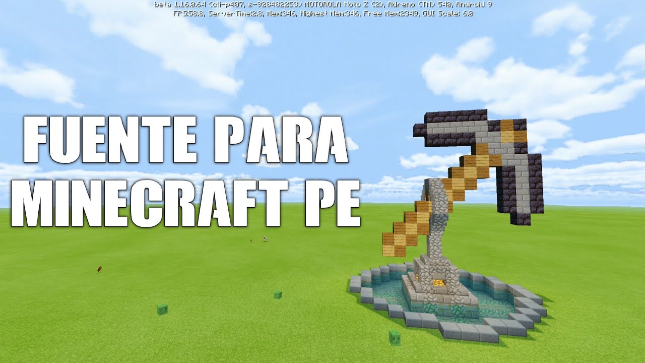 Como hacer una fuente en Minecraft PE 2020 - YouTube