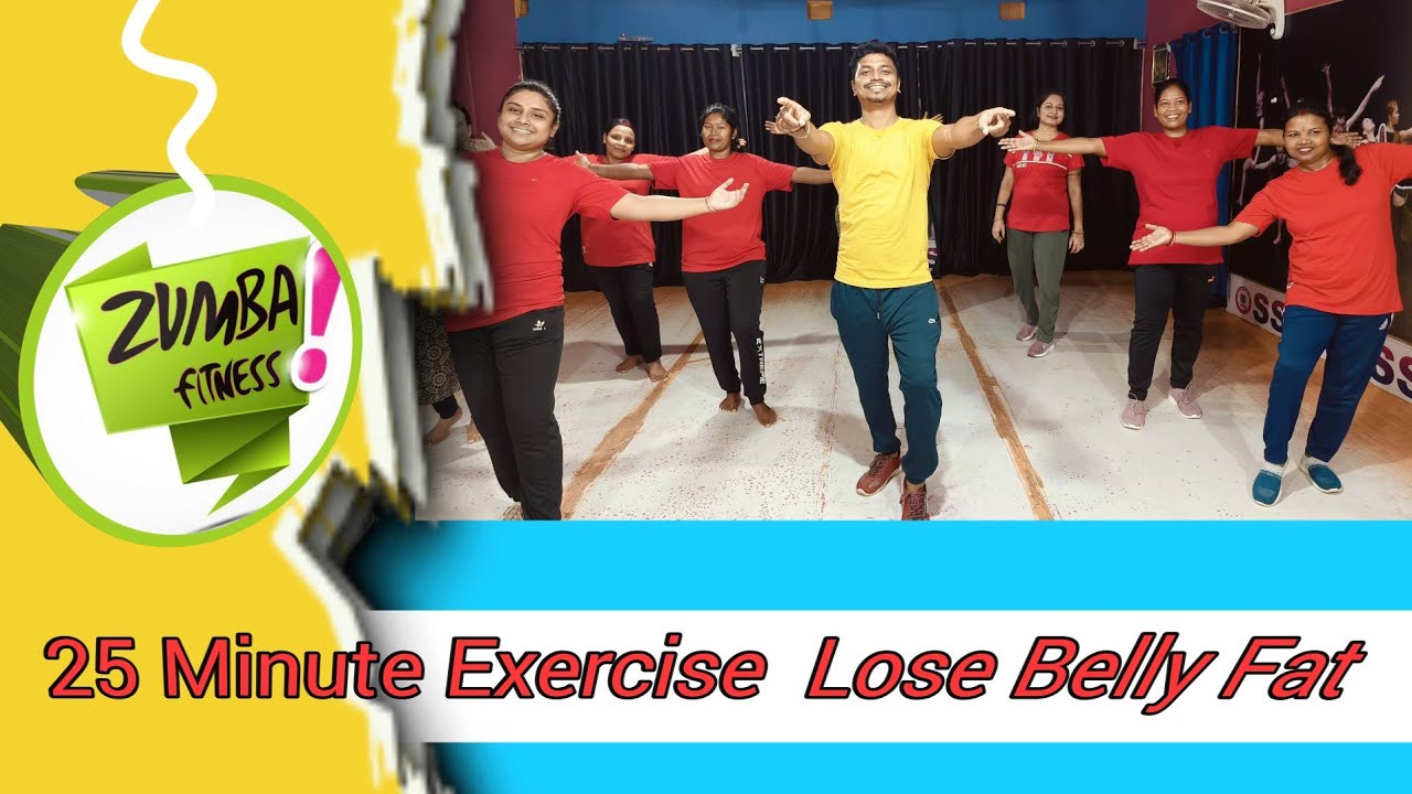 25 Minute Exercise Routine To Lose Belly Fat | Zumba Fitness | Weight ...