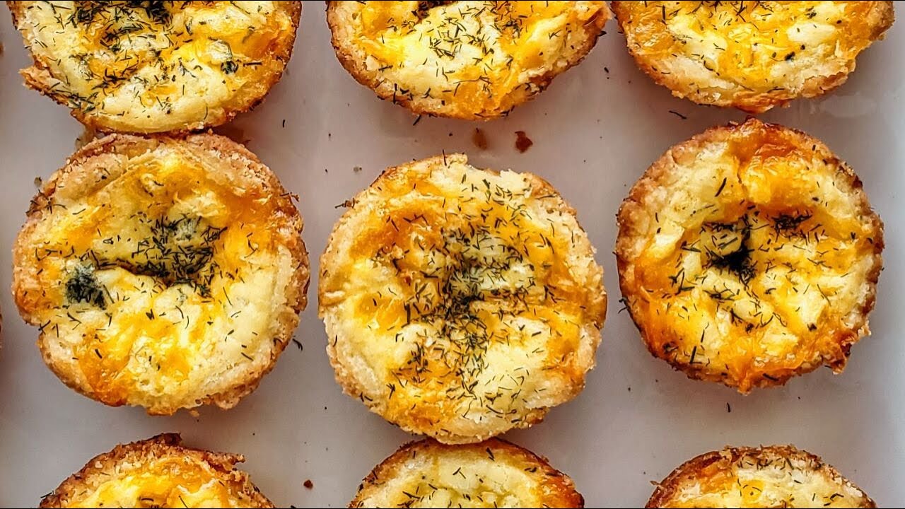 Gluten Free Cheddar Dill Tartlets (Mini Quiche) - YouTube