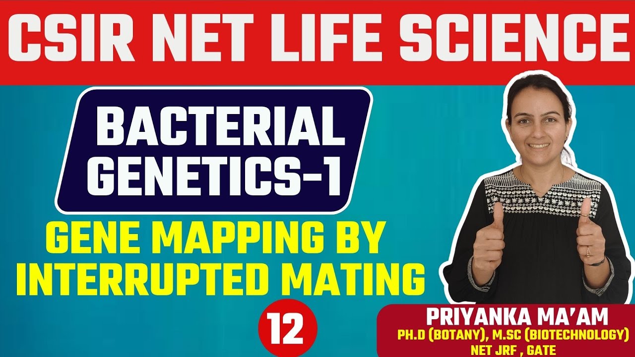 CSIR NET LIFE SCIENCE | Bacterial Genetics-1 | Conjugation Mapping ...