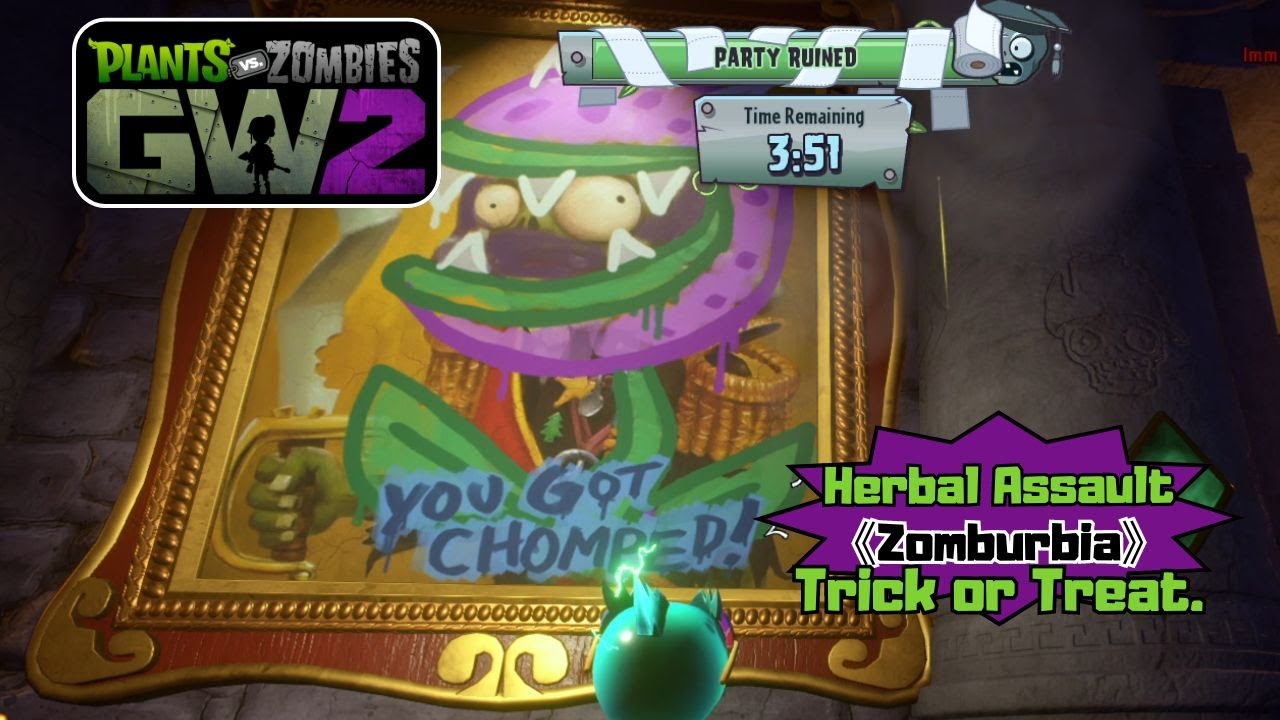 PvZ GW 2 | Herbal Assault | Zomburbia | Trick or Treat. - YouTube