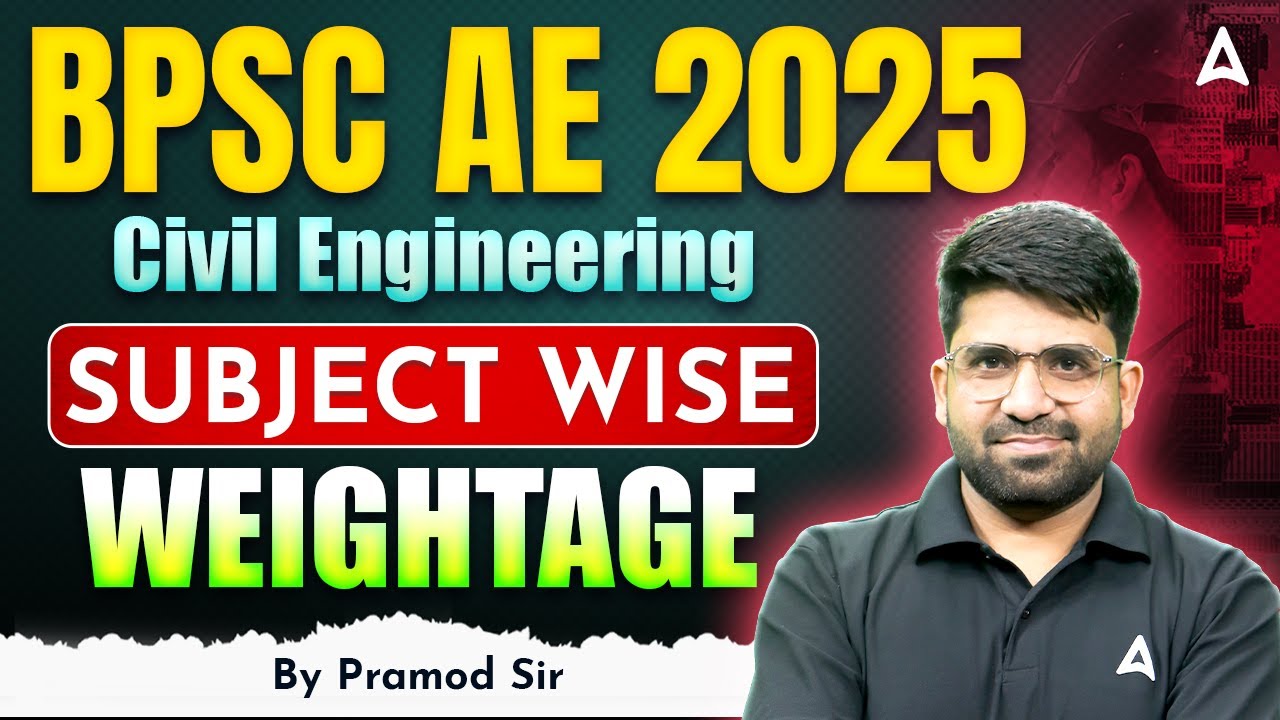 BPSC AE Civil Engineering Subject Wise Weightage | BPSC AE Preparation Strategy - YouTube