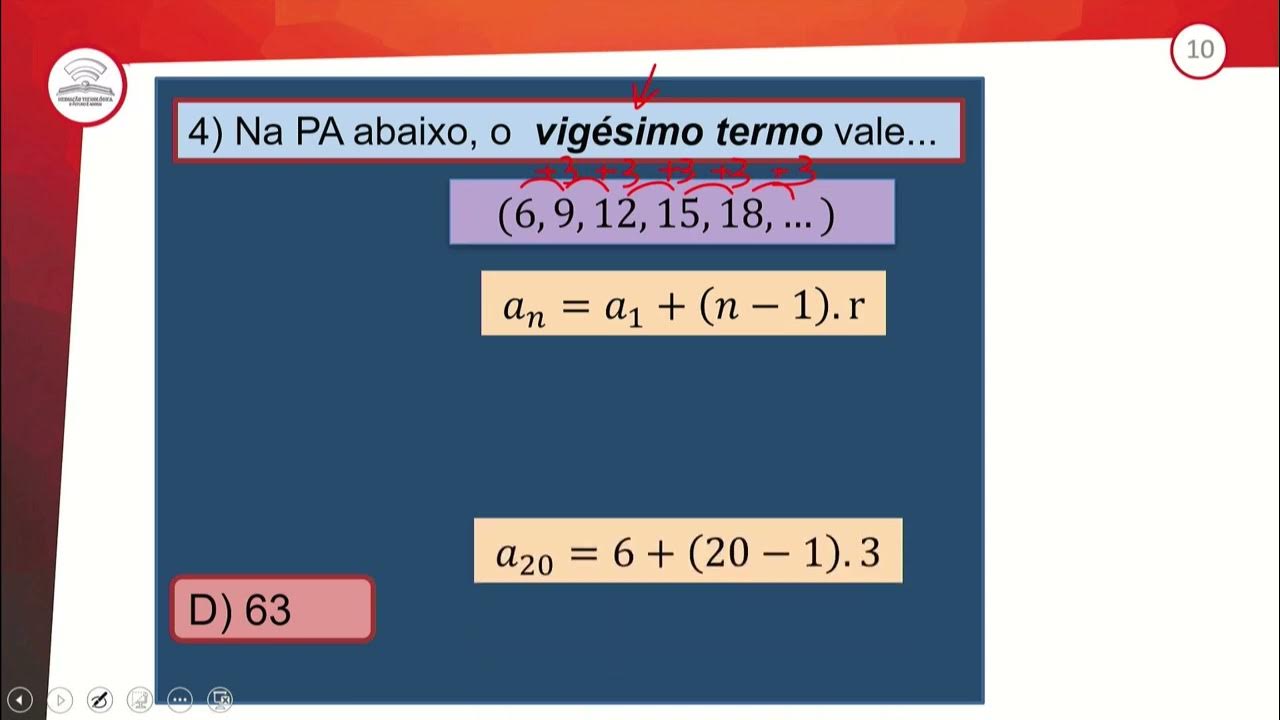 60.1 - INTERPOLAÇÃO ARITMÉTICA - MATEMÁTICA - 1º ANO E.M - AULA 60.1 ...