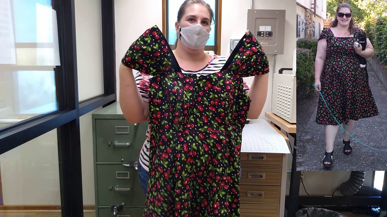 Ladies Cherry Dress Sewing Tutorial - YouTube