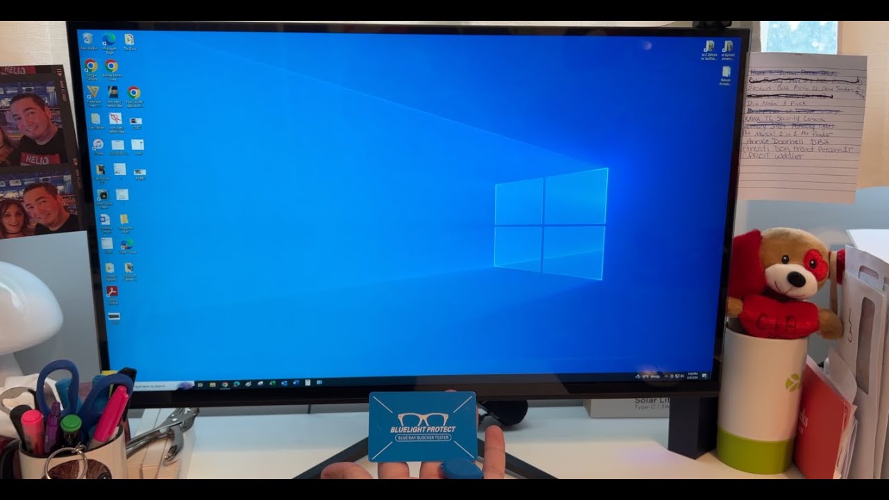 ZYY 27 Inch Anti Blue Light Monitor Screen Protector Demo and Test ...