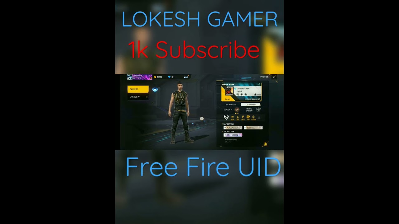 Lokesh Gamer Free Fire UID Number #shorts #status #viralvideo - YouTube