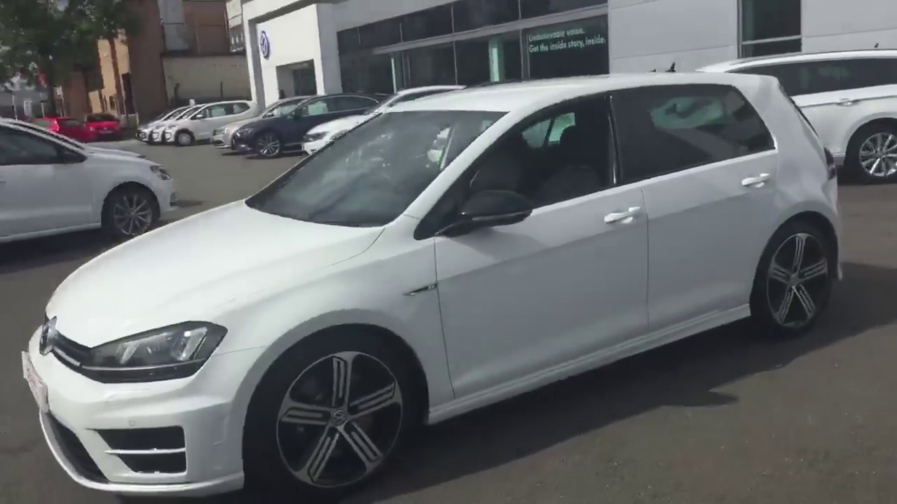 MV66HPN Volkswagen Golf R 5dr DSG in Pure White @ Crewe VW - YouTube