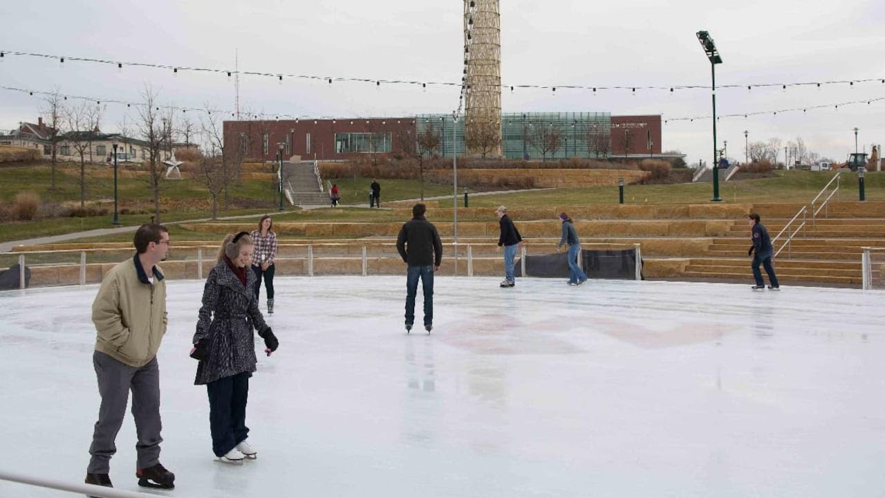 Ice skating rink returns to Nebraska Medicine - YouTube