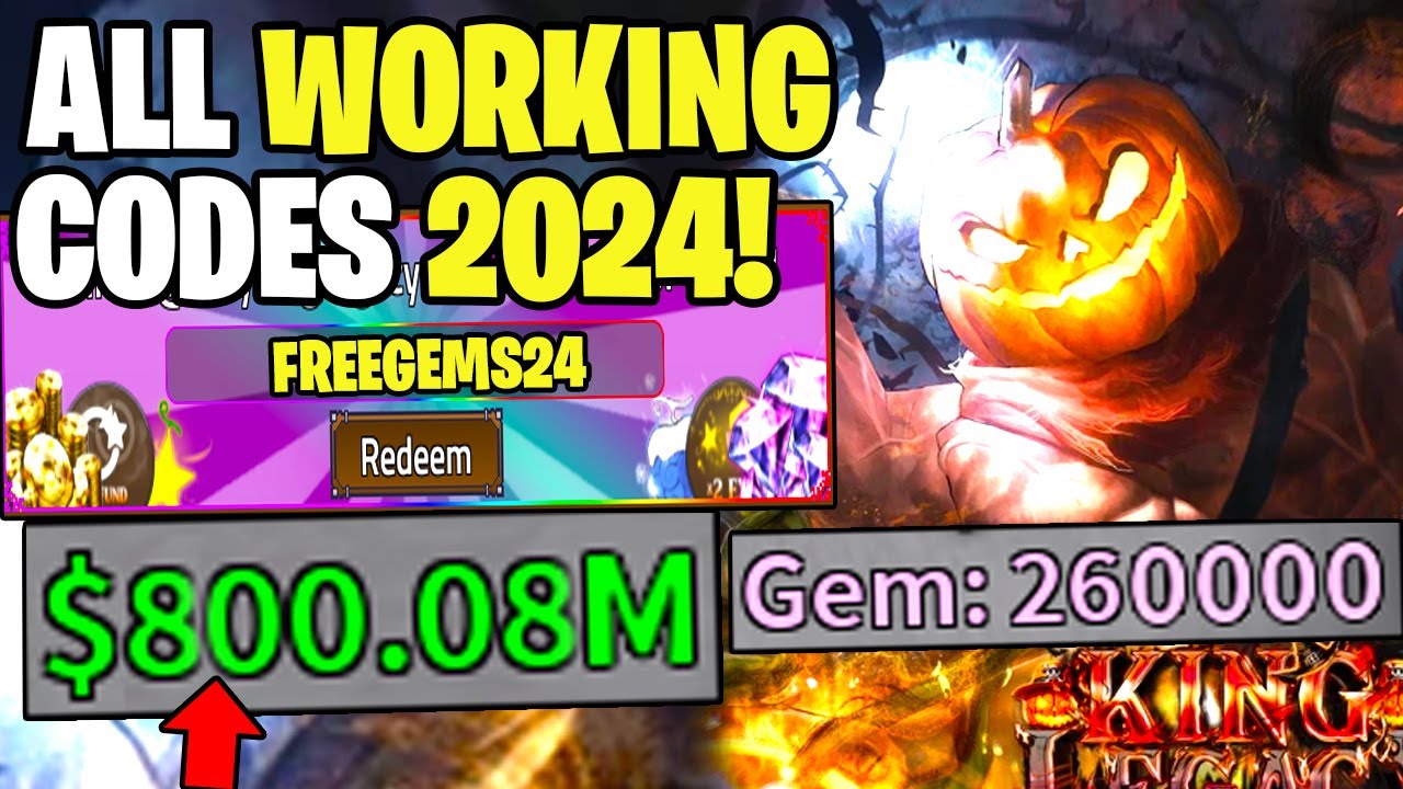 *NEW* ALL WORKING CODES FOR KING LEGACY IN NOVEMBER 2024! ROBLOX KING ...