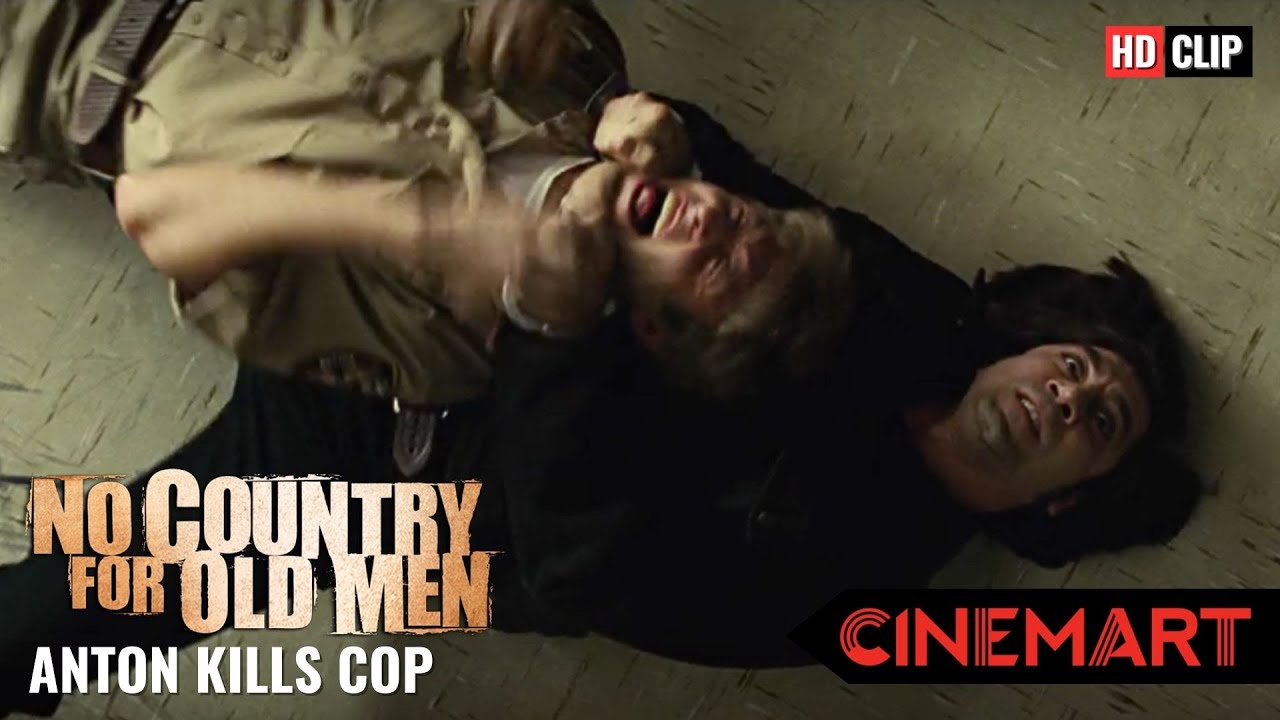 NO COUNTRY FOR OLD MEN (2007) | Anton Kills Cop | Anton Kills Driver ...