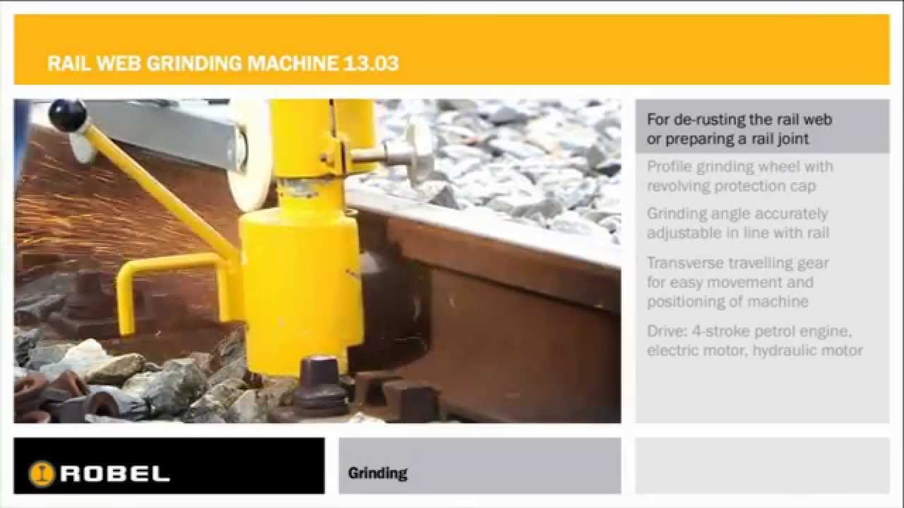 rail web grinding machine 13.03 - YouTube