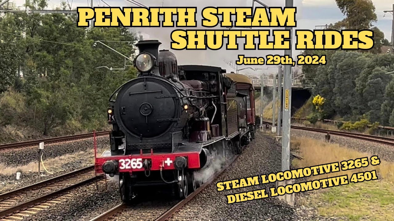 Penrith Steam Shuttle | Steam Locomotive 3265 & Diesel Locomotive 4501 ...