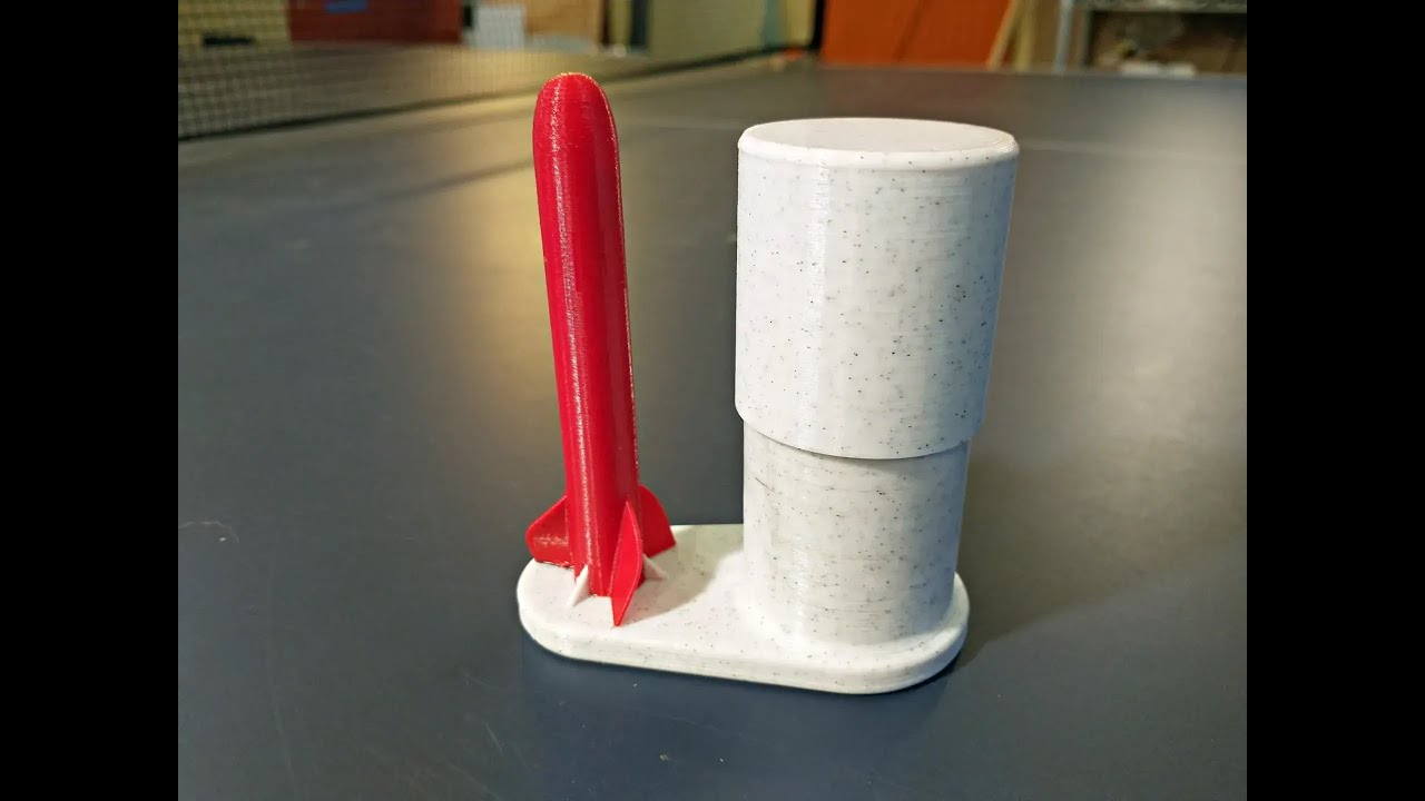 Rocket launcher 150% printed on the Bambu Lab P1P - YouTube